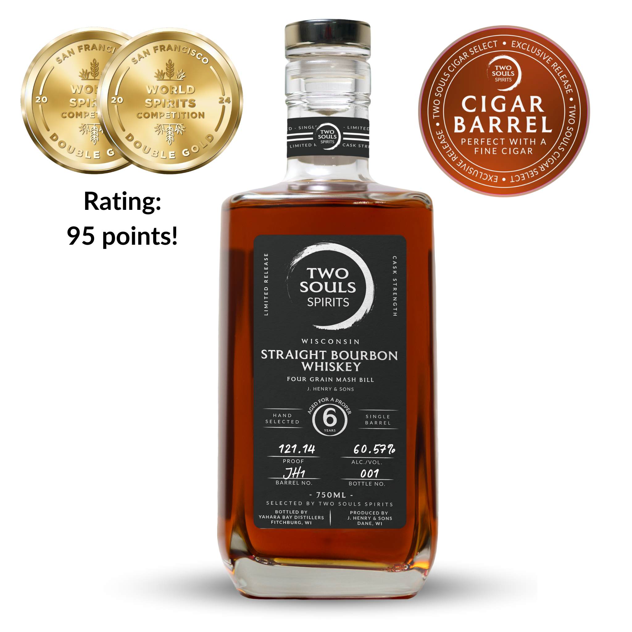 6-Year Wisconsin Straight Bourbon Whiskey Featuring J. Henry & Sons